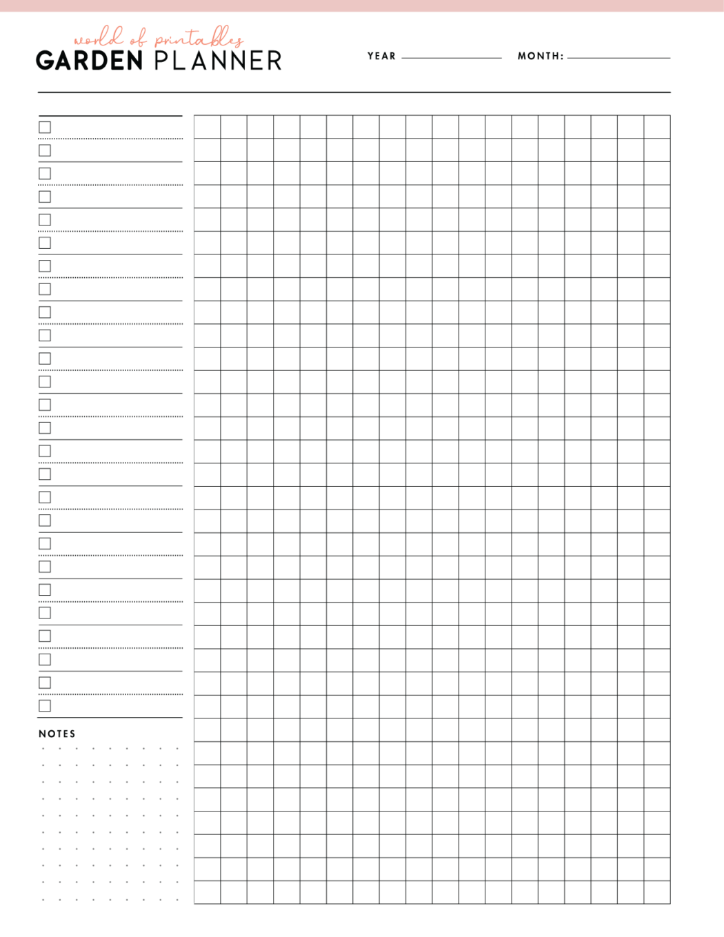 Garden Planner Templates - World of Printables