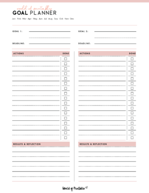 Goal Planner Templates - World of Printables