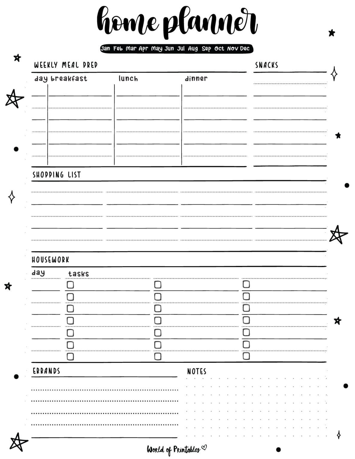 Family Planner - World of Printables
