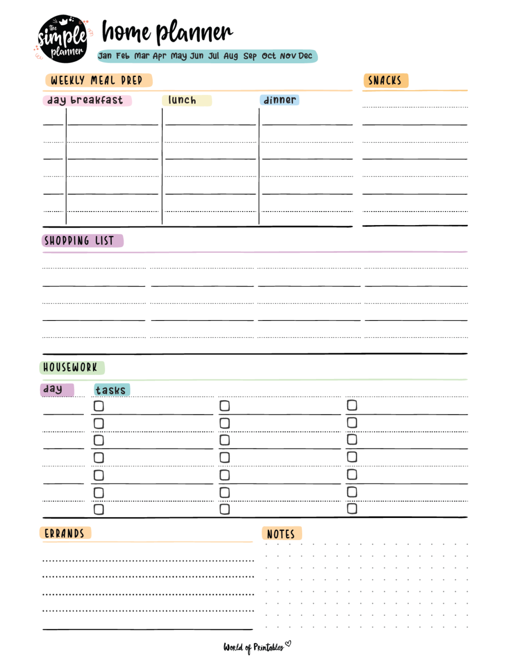 Family Planner - World of Printables
