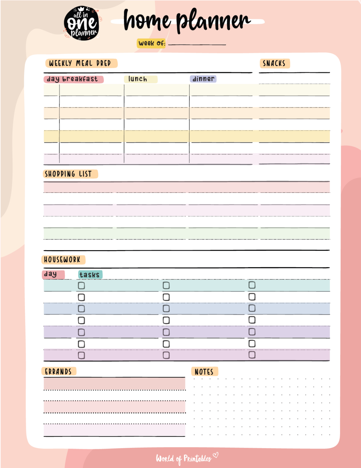 Family Planner - World of Printables