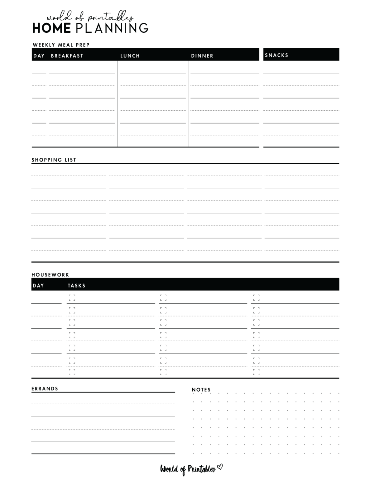 Family Planner - World of Printables