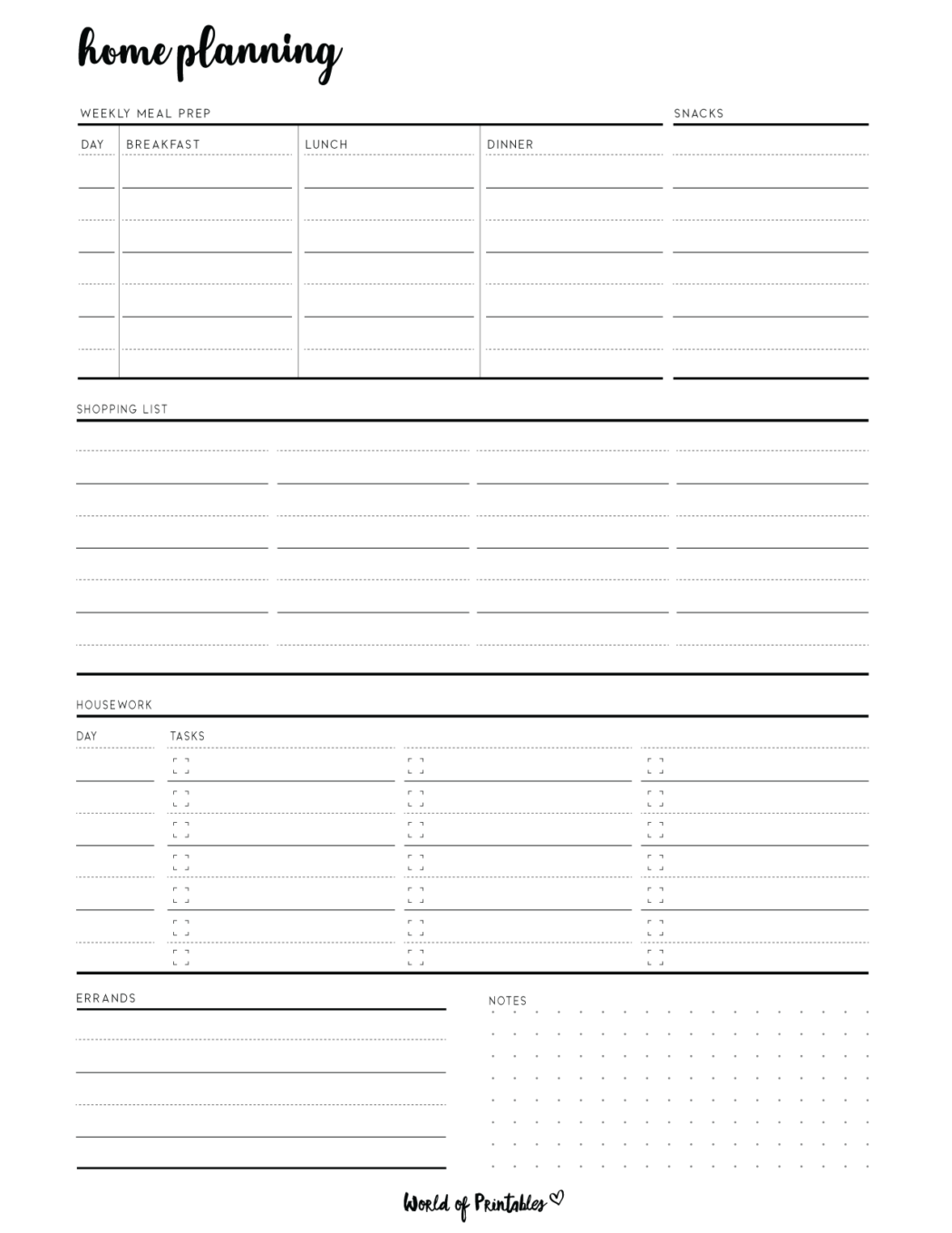 Family Planner - World of Printables