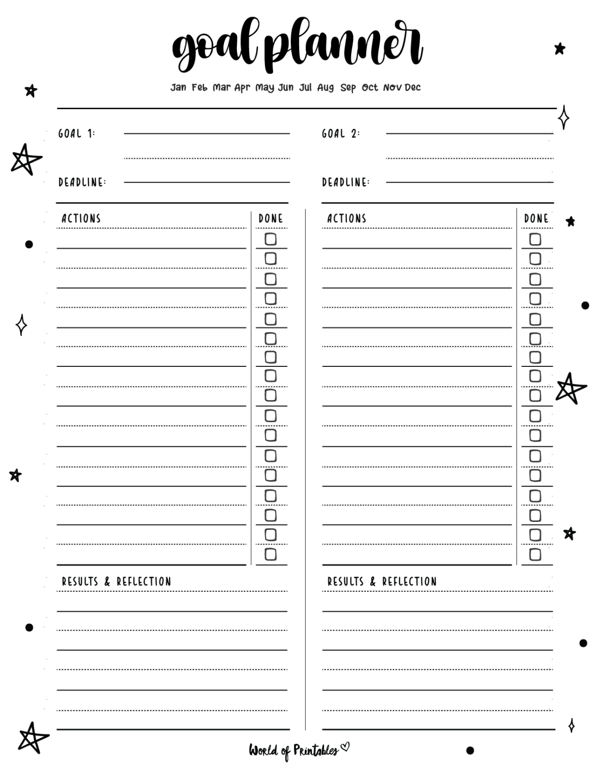 Goal Planner Templates - World of Printables