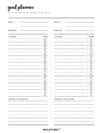Goal Planner Templates - World of Printables