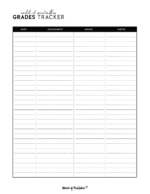 Grade Trackers - World of Printables