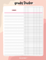 Grade Trackers - World of Printables