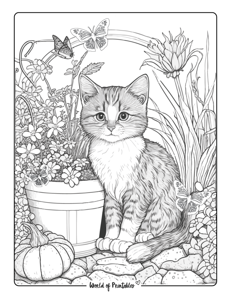 Cat Coloring Pages For Kids & Adults - World of Printables