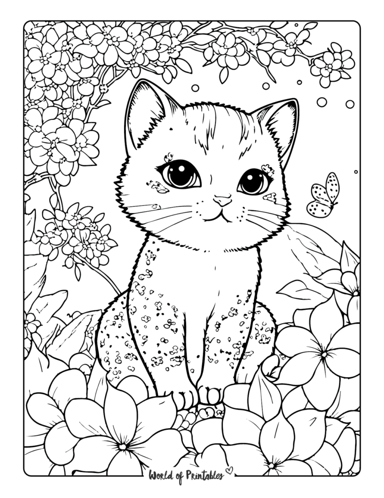 Cat Coloring Pages For Kids & Adults - World of Printables