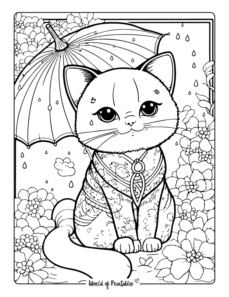 Cat Coloring Pages For Kids & Adults - World of Printables