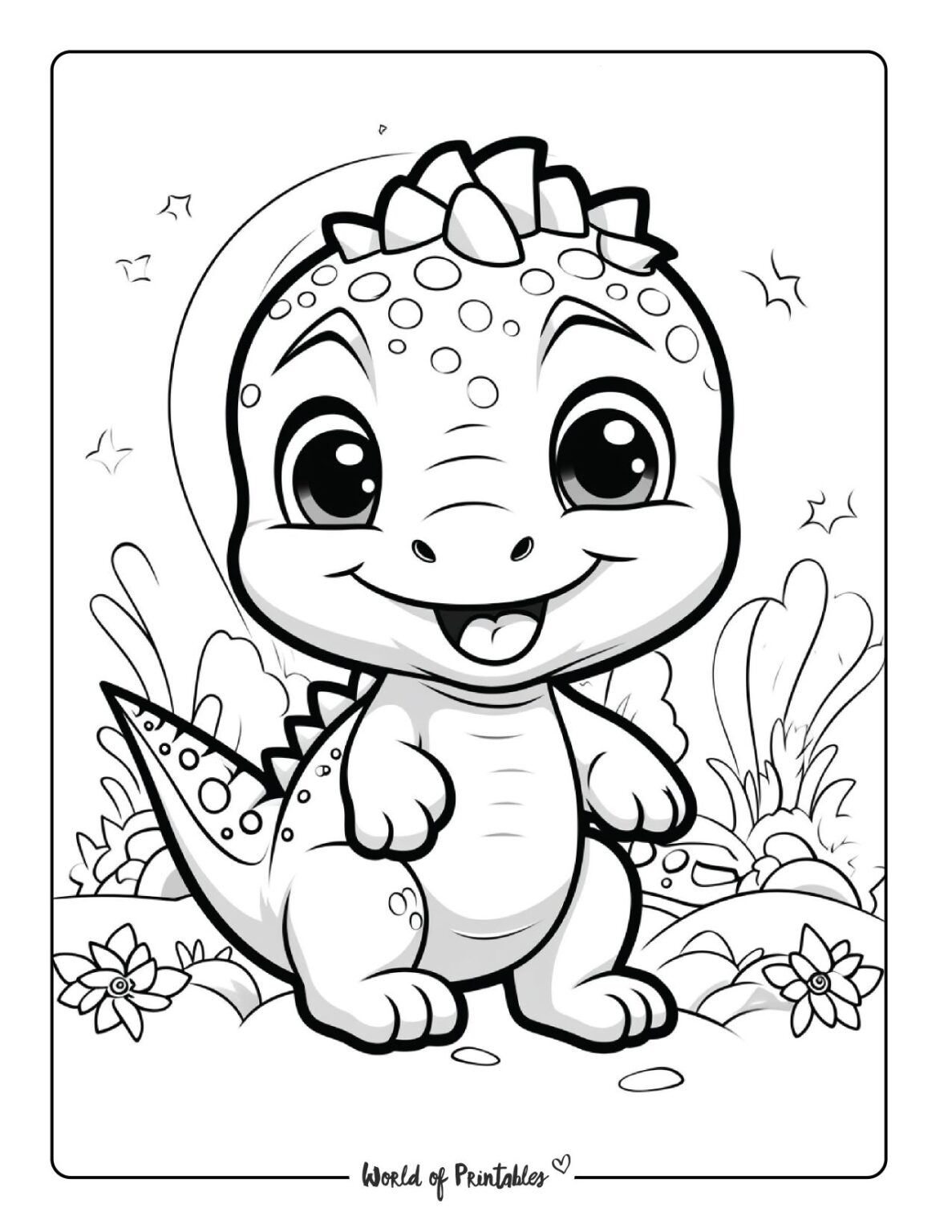 Printable Dinosaur Coloring Pages For Toddlers