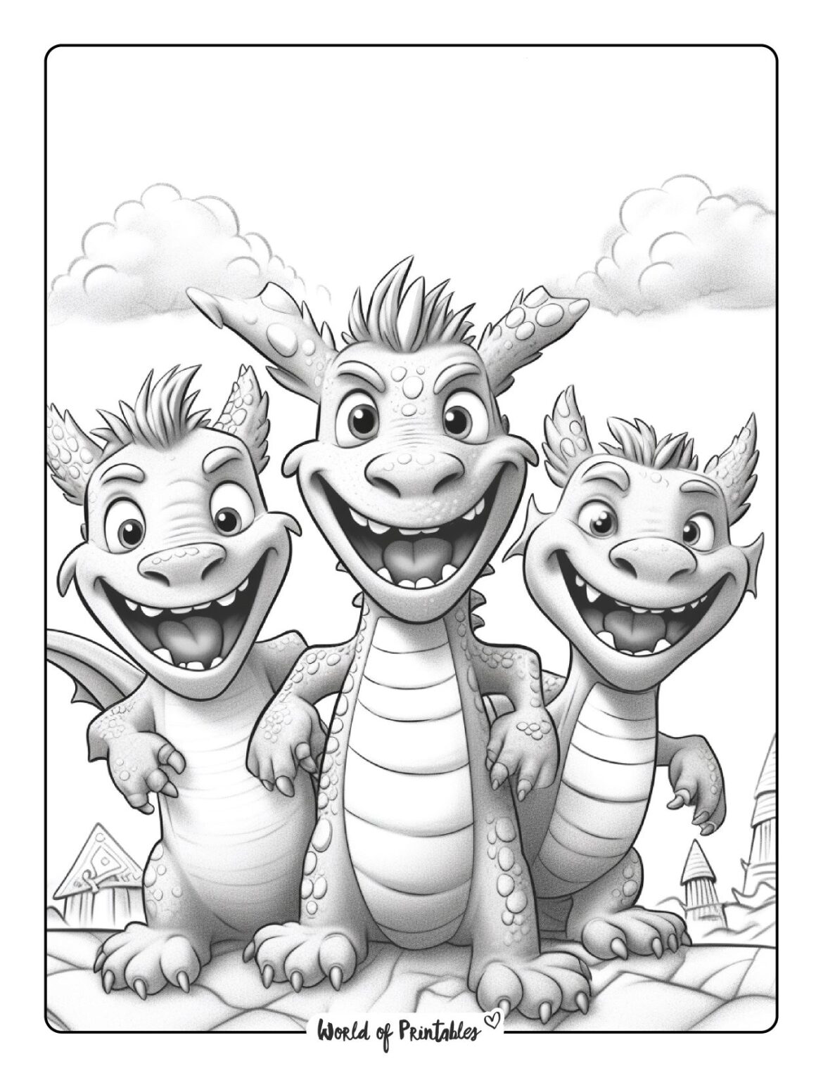 Dragon Coloring Pages For Kids & Adults - World of Printables