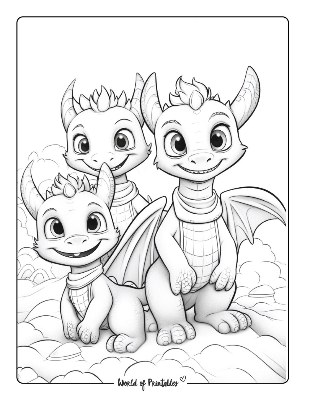 Dragon Coloring Pages For Kids & Adults - World of Printables