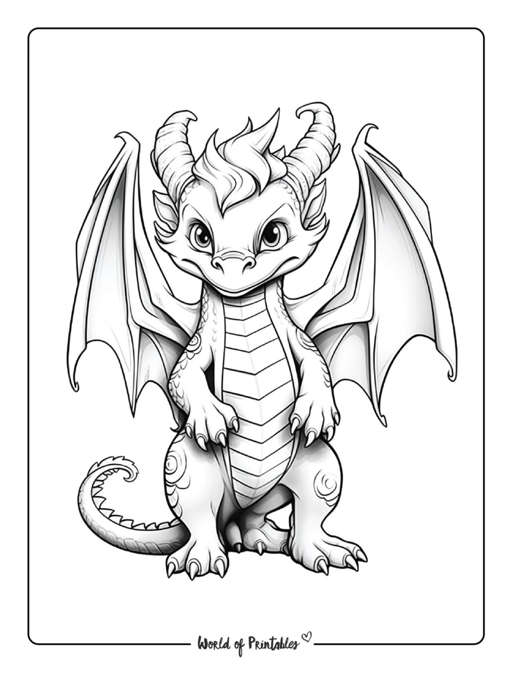Dragon Coloring Pages For Kids & Adults - World of Printables