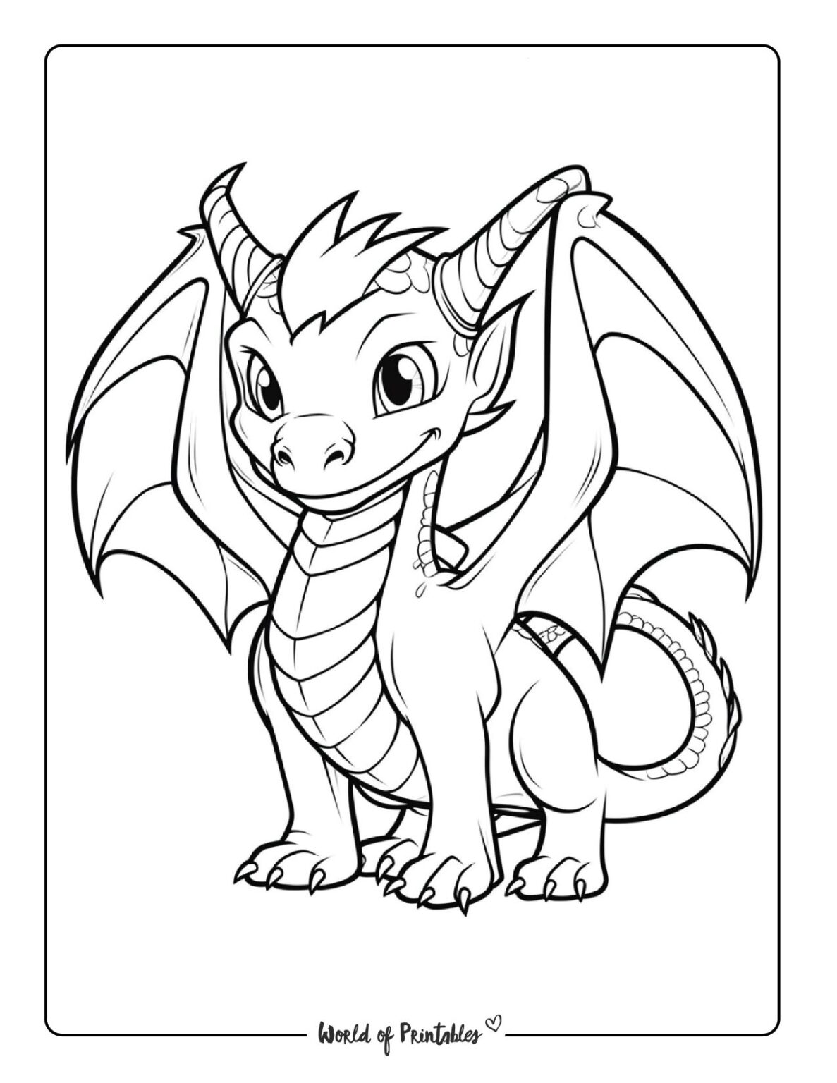 Dragon Coloring Pages For Kids & Adults - World of Printables