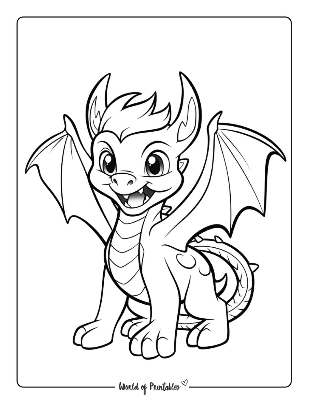 Dragon Coloring Pages For Kids & Adults - World of Printables