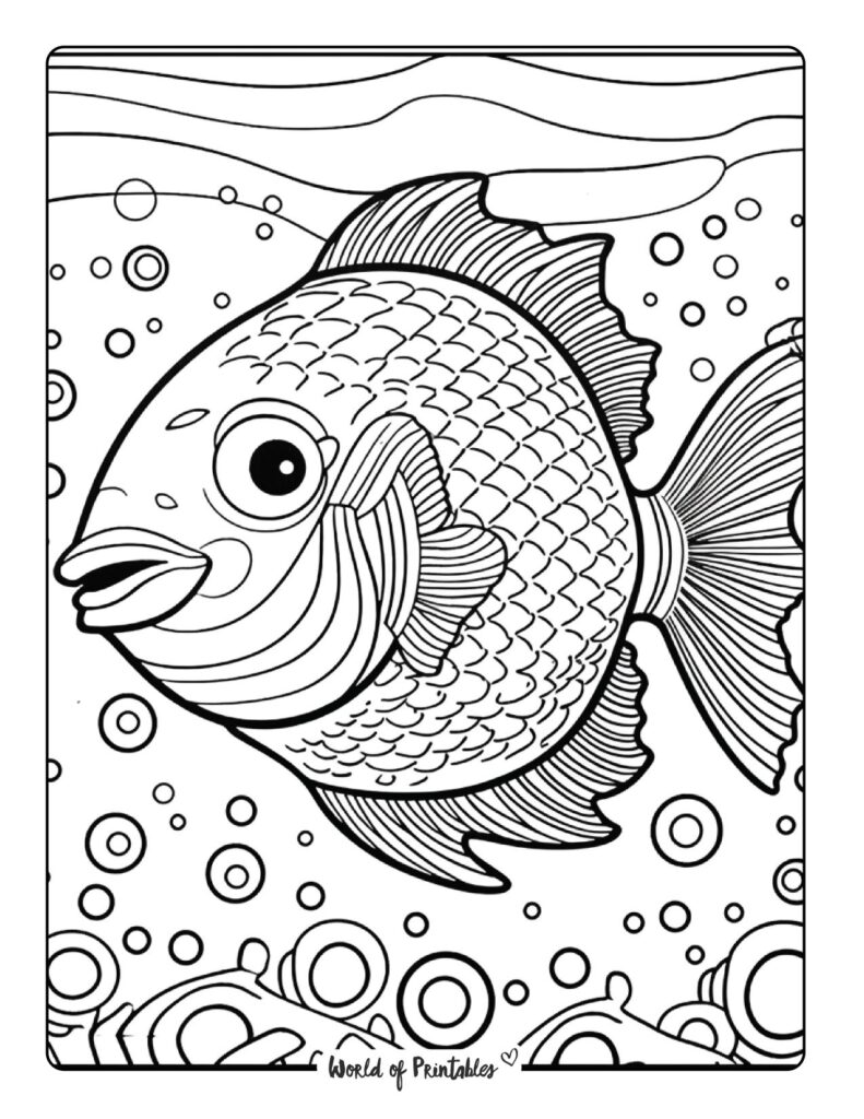 Fish Coloring Pages - World of Printables