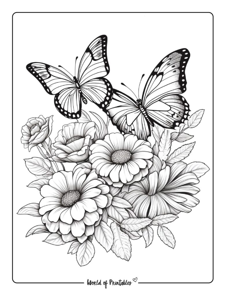 230 Best Flower Coloring Pages For Kids & Adults