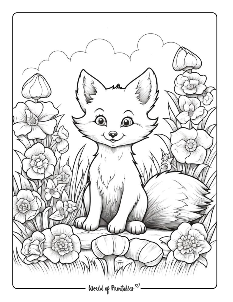 Fox Coloring Pages For Kids & Adults - World of Printables