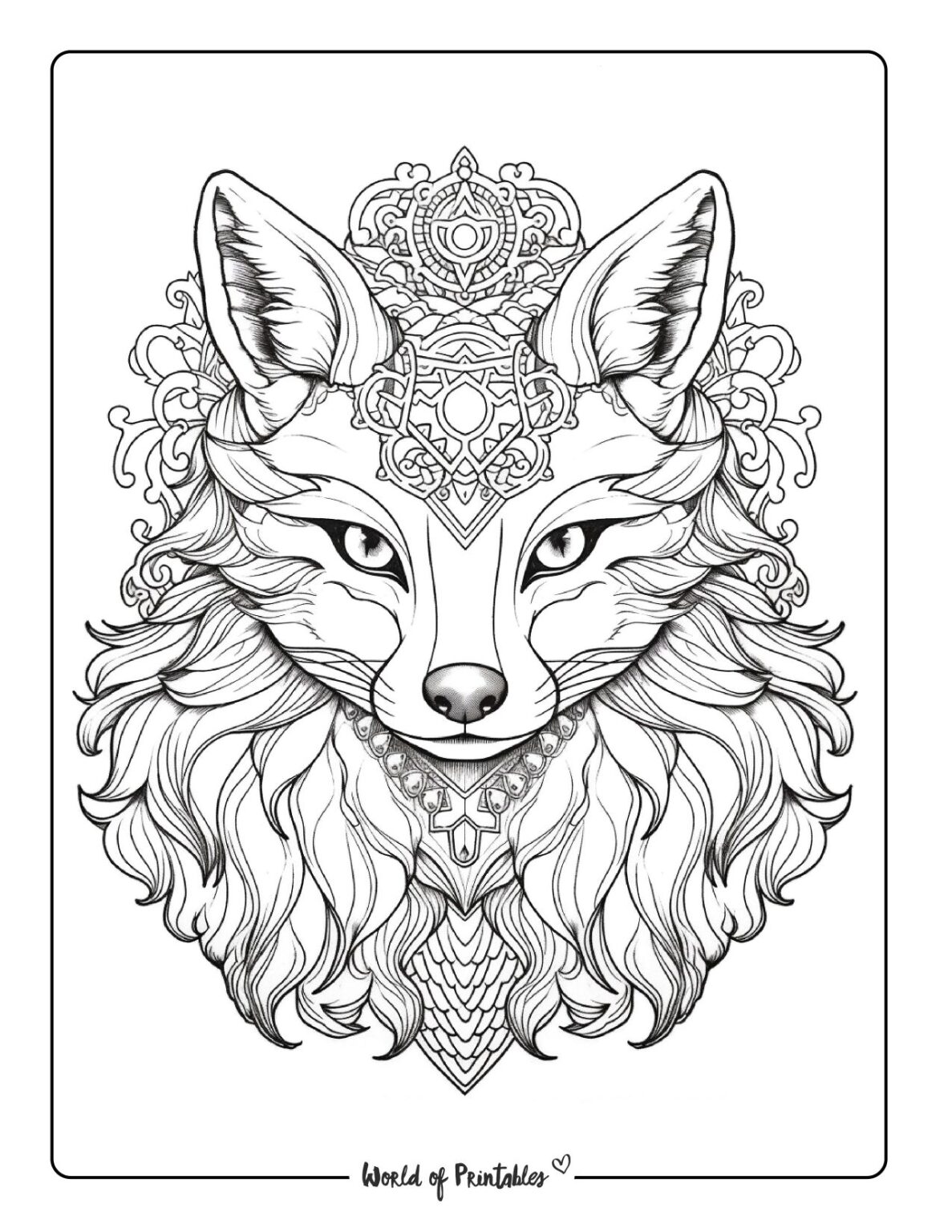 Fox Coloring Pages For Kids & Adults - World of Printables