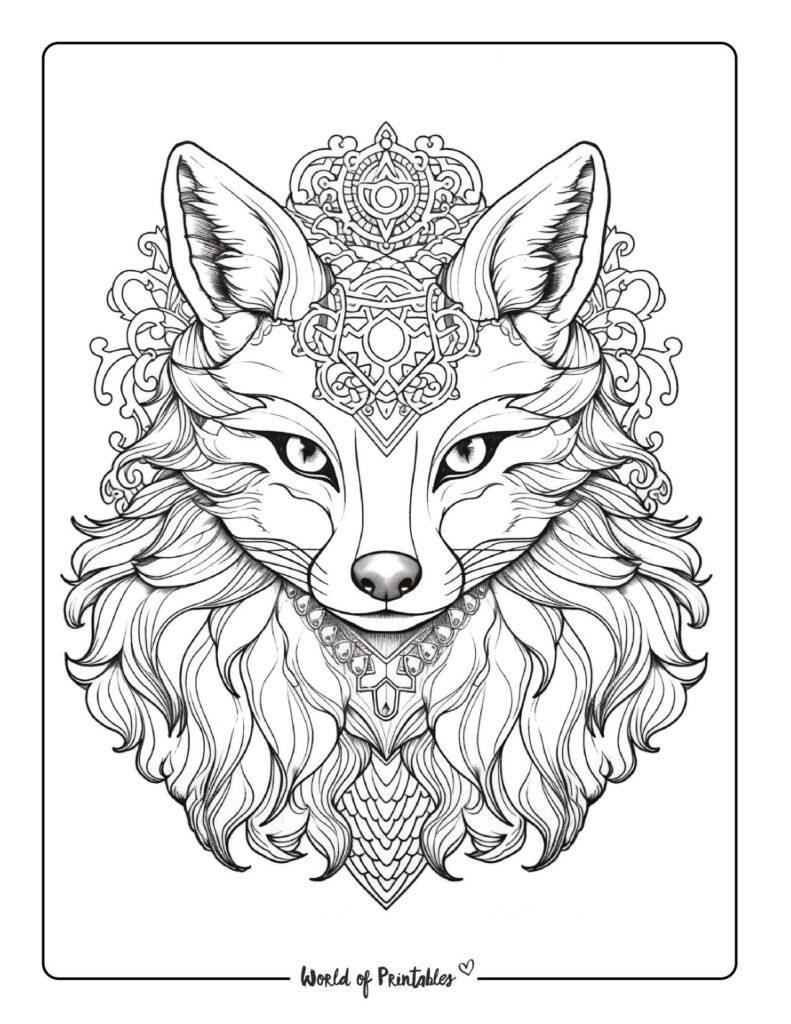 Fox Coloring Pages For Kids & Adults - World of Printables