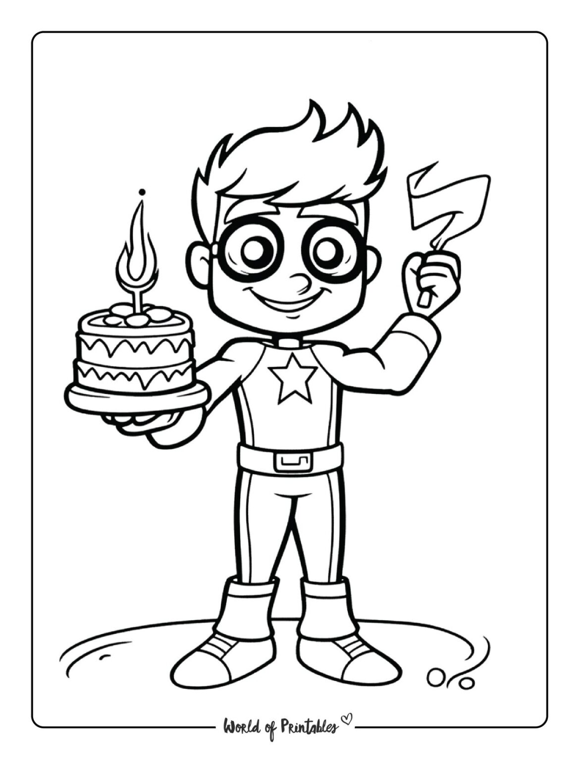 Happy Birthday Coloring Pages - World of Printables