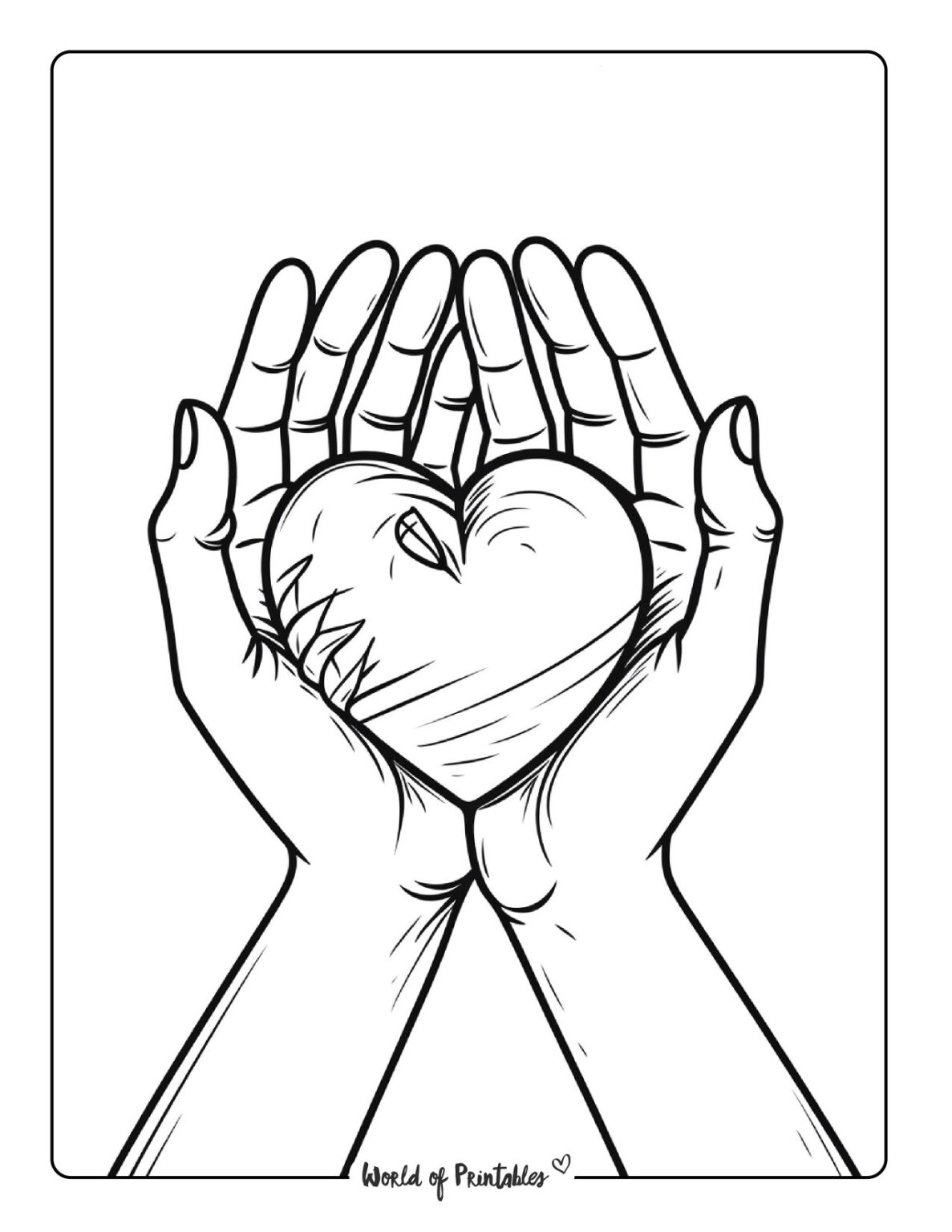 Heart Coloring Pages - World of Printables