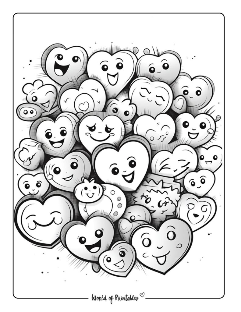 Heart Coloring Pages - World of Printables