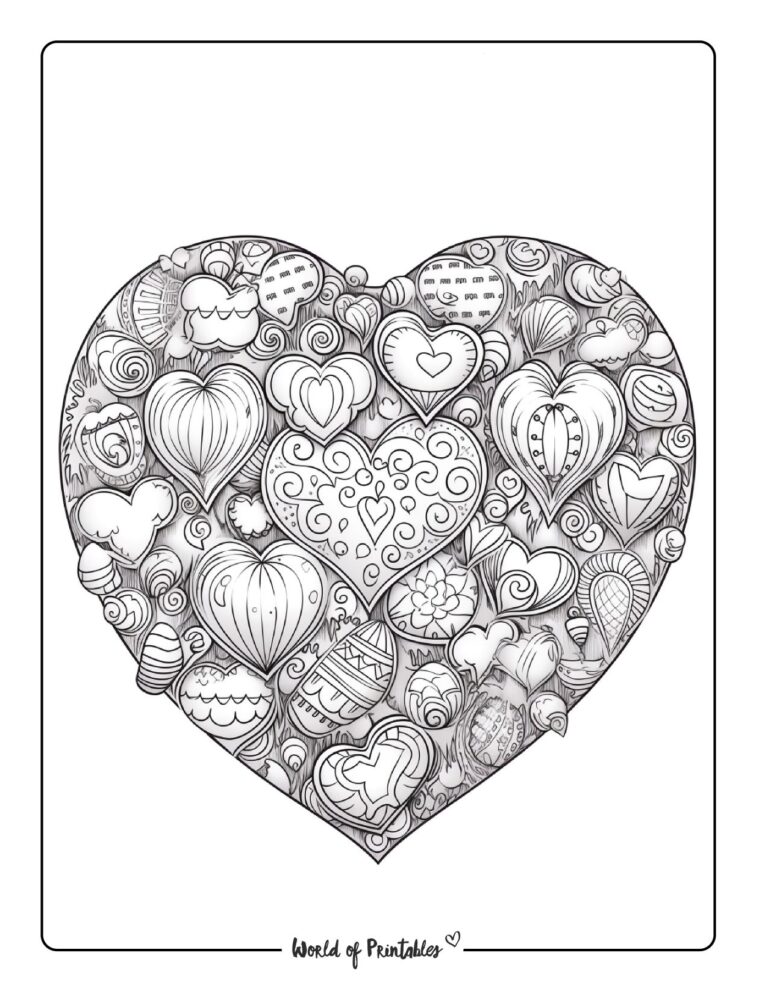 Heart Coloring Pages - World of Printables