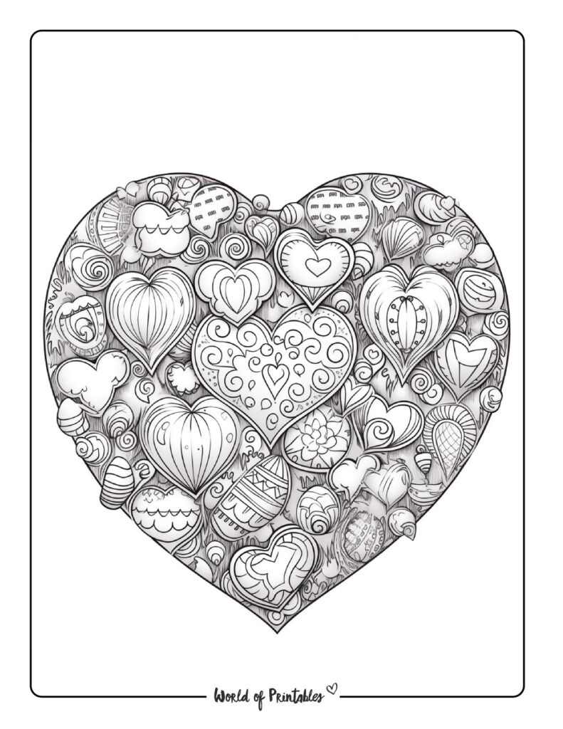 Heart Coloring Pages - World of Printables