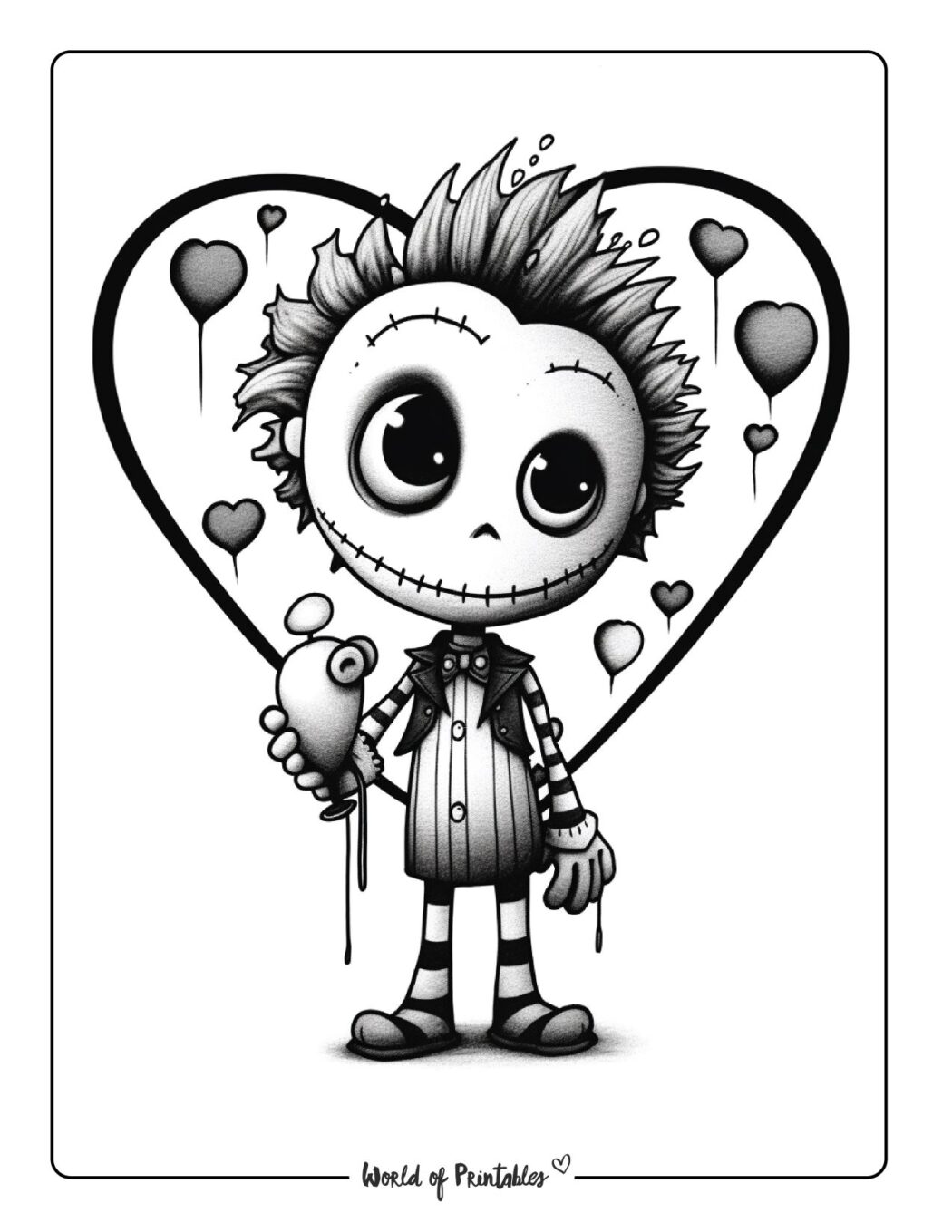 Heart Coloring Pages - World of Printables