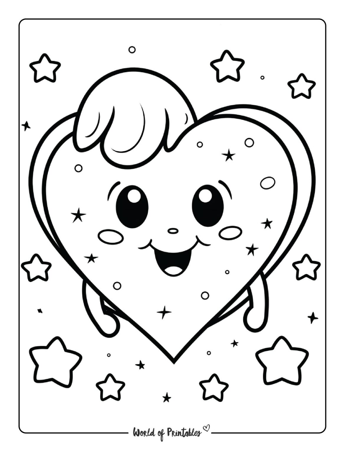 Heart Coloring Pages - World of Printables