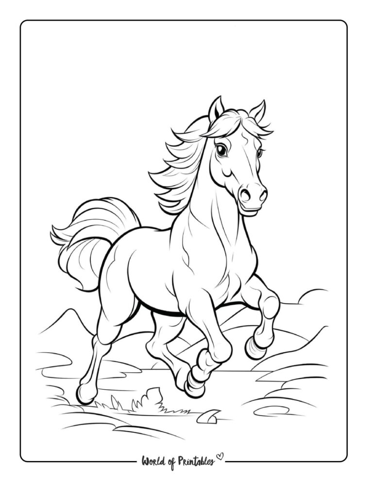 Horse Coloring Pages For Kids & Adults - World of Printables