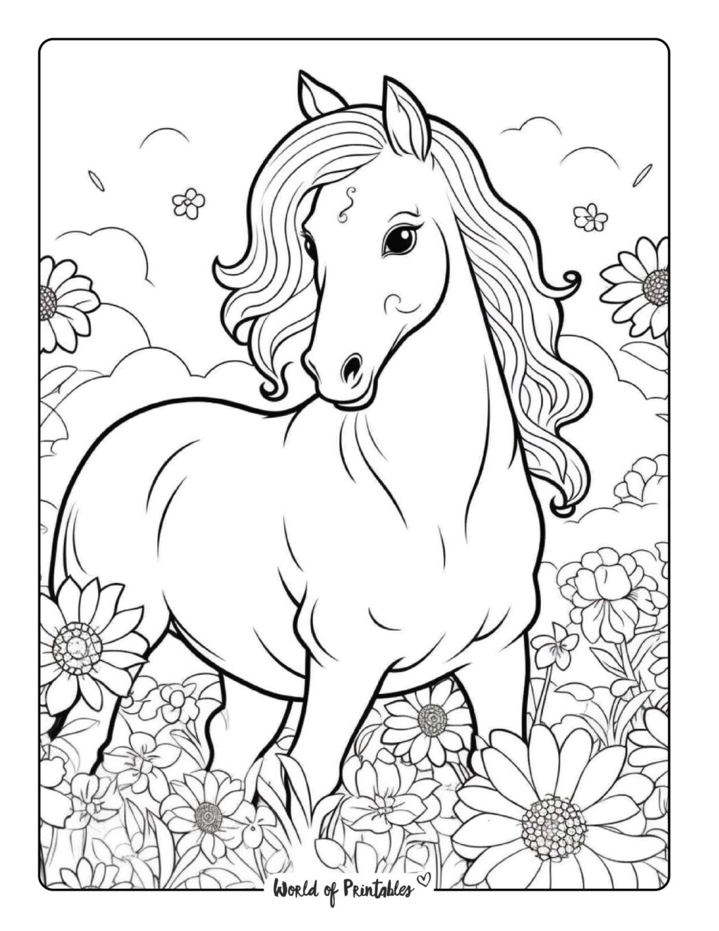 Horse Coloring Pages For Kids & Adults - World of Printables