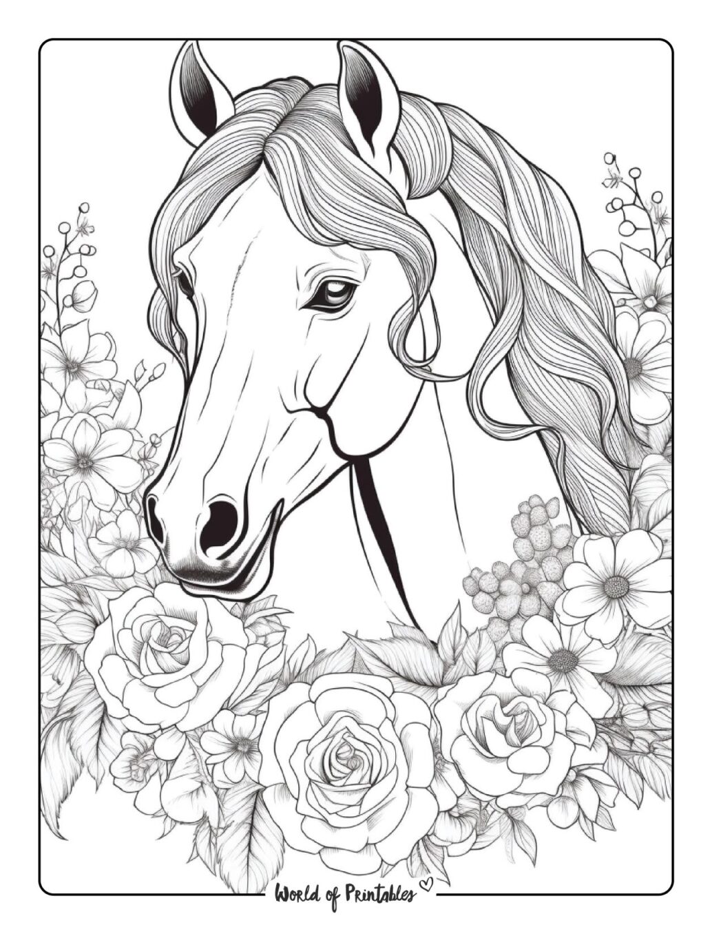 Horse Coloring Pages For Kids & Adults - World of Printables