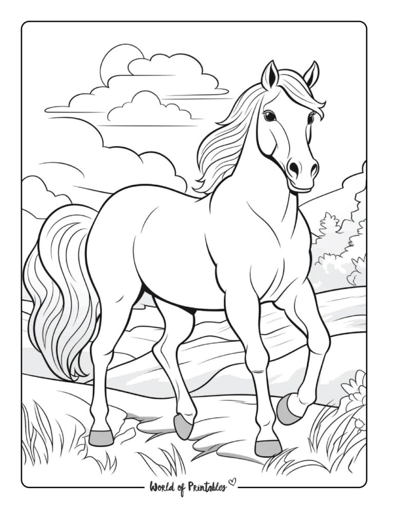 Horse Coloring Pages For Kids & Adults - World of Printables