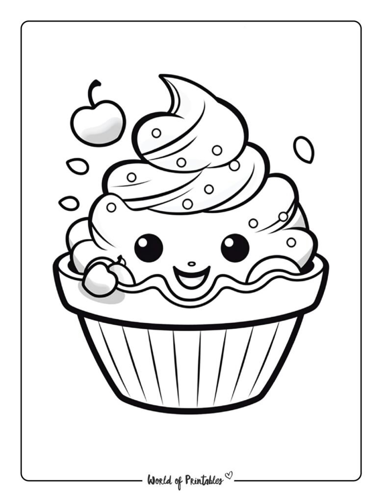 Ice Cream Coloring Pages - World of Printables