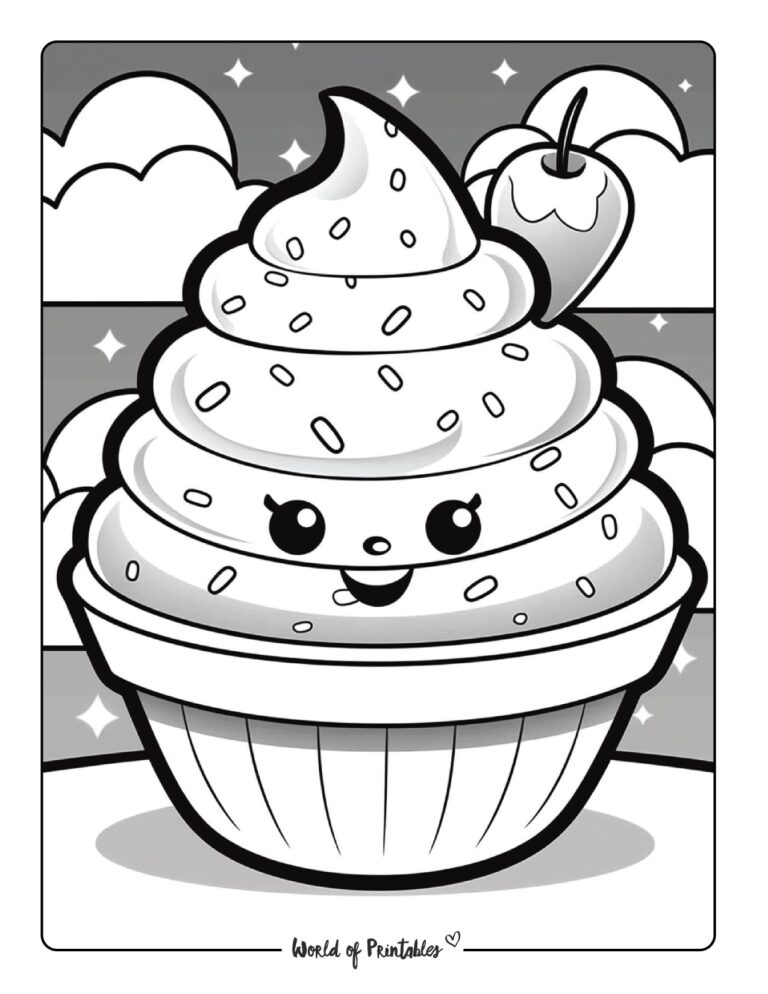 Ice Cream Coloring Pages - World of Printables