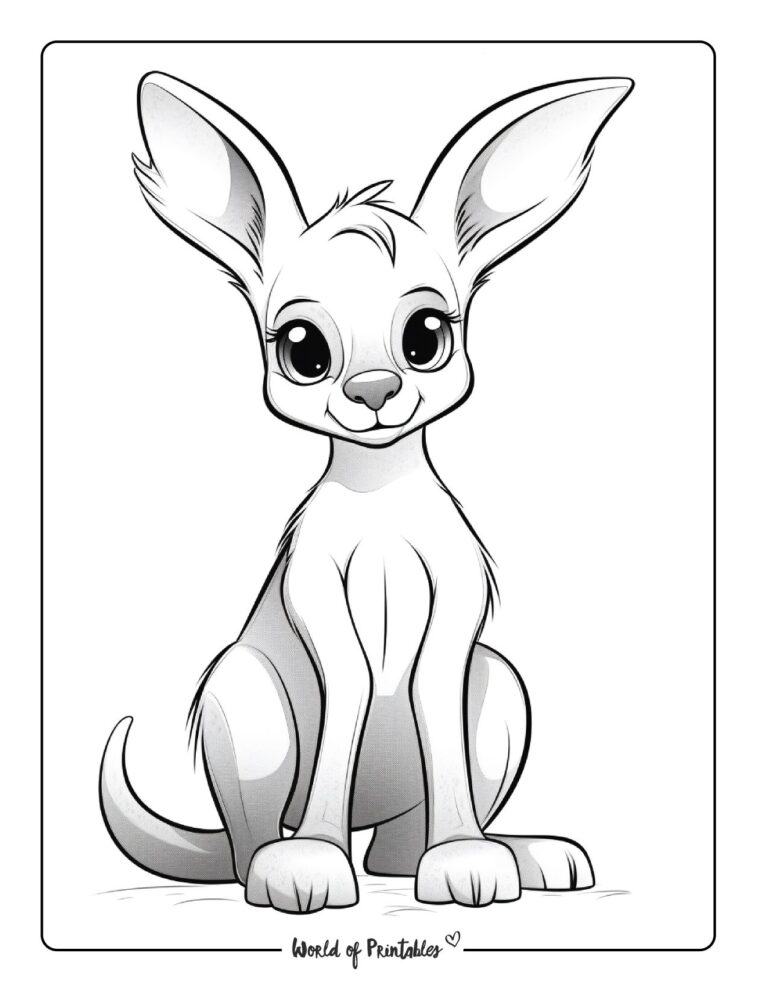 Kangaroo Coloring Pages - World of Printables