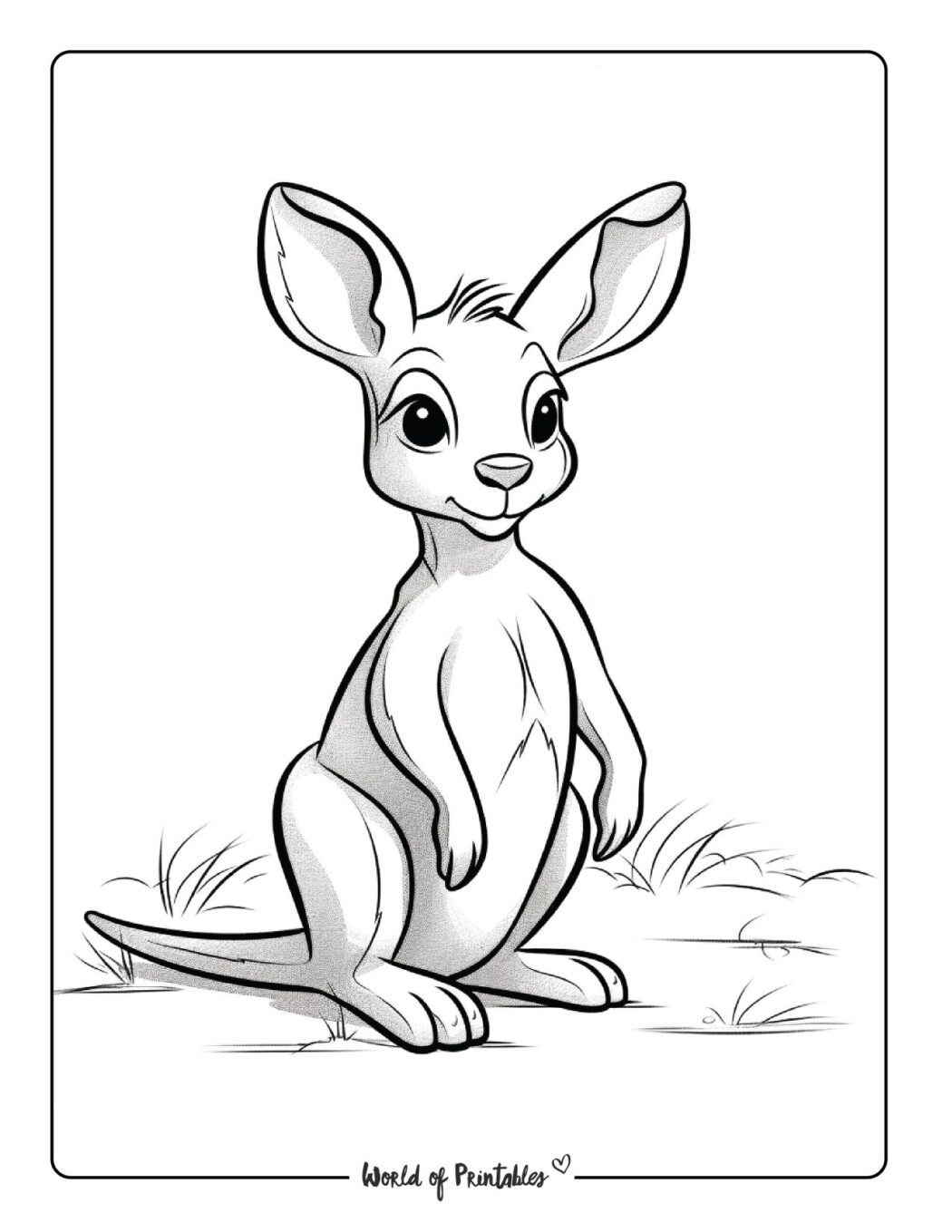 Kangaroo Coloring Pages - World of Printables