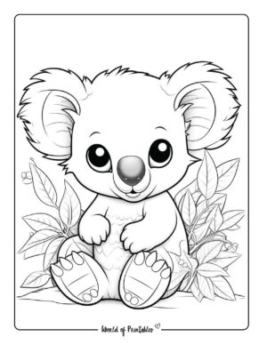 Koala Coloring Pages For Kids & Adults - World of Printables