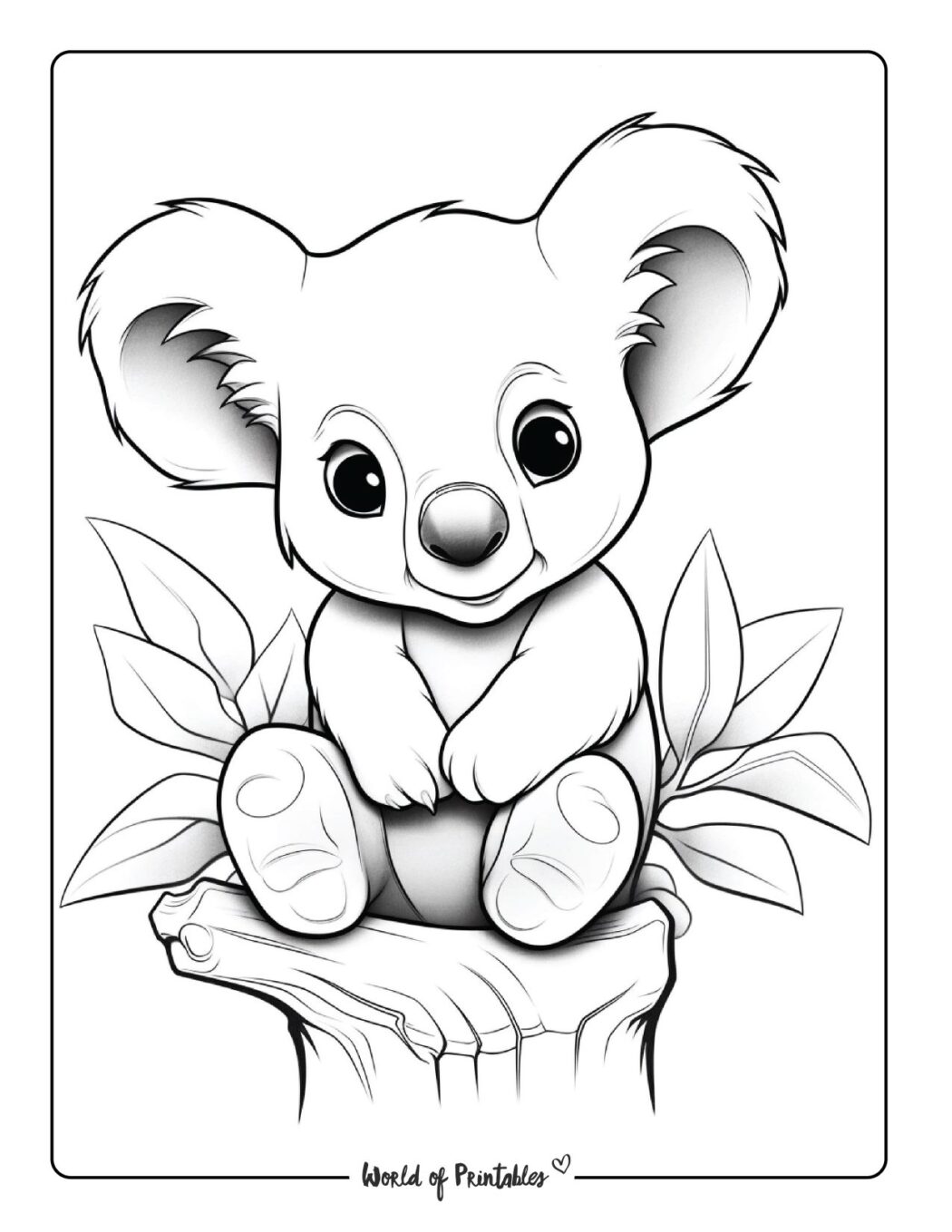 Koala Coloring Pages For Kids & Adults - World of Printables