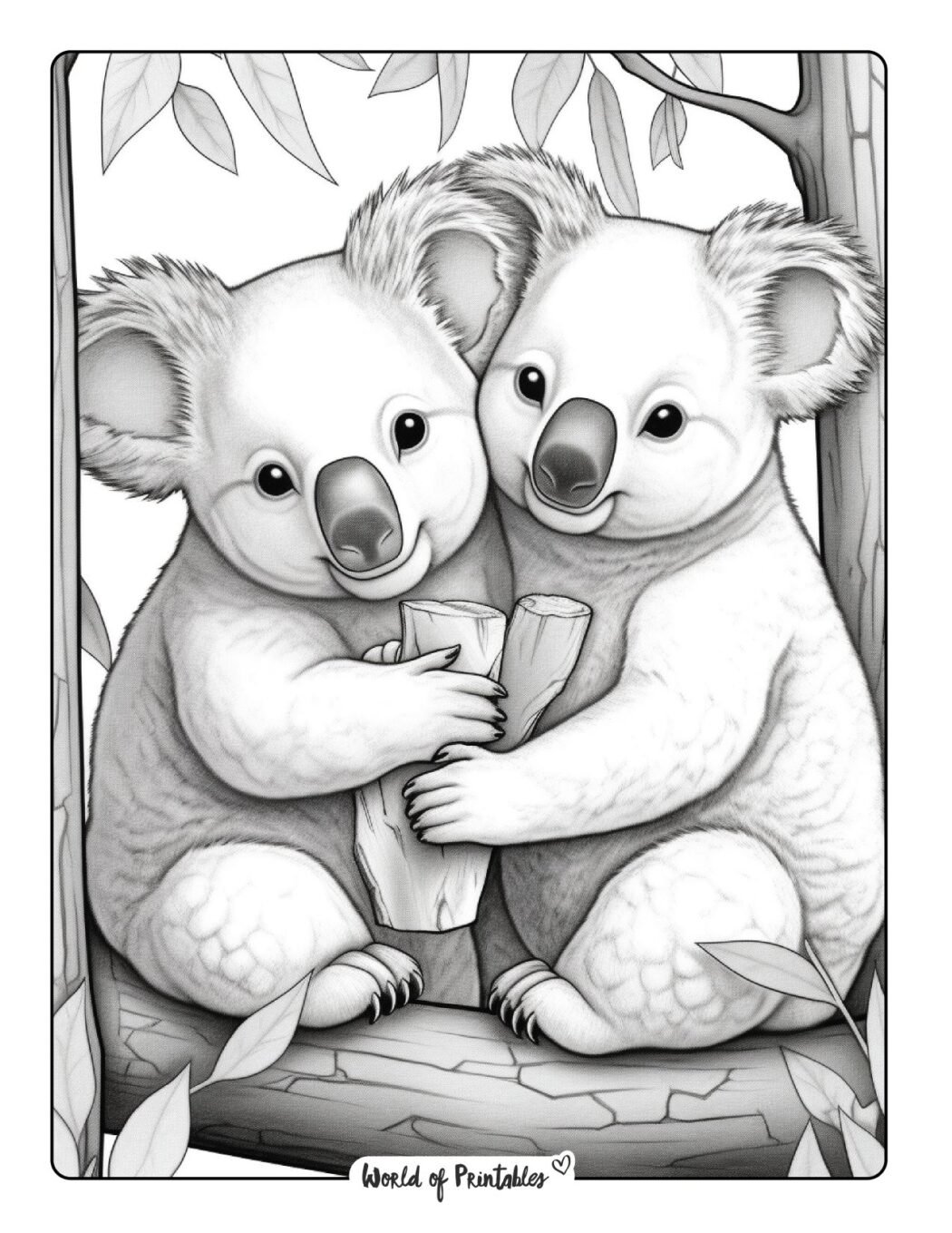 Koala Coloring Pages For Kids & Adults - World of Printables