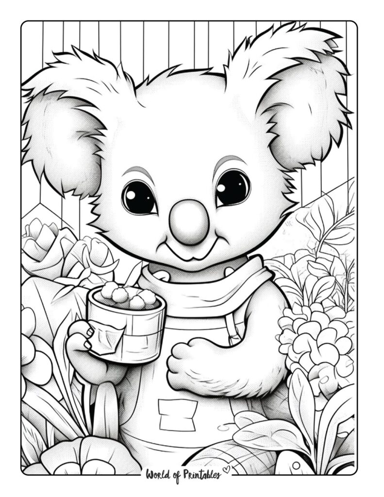 Koala Coloring Pages For Kids & Adults - World of Printables