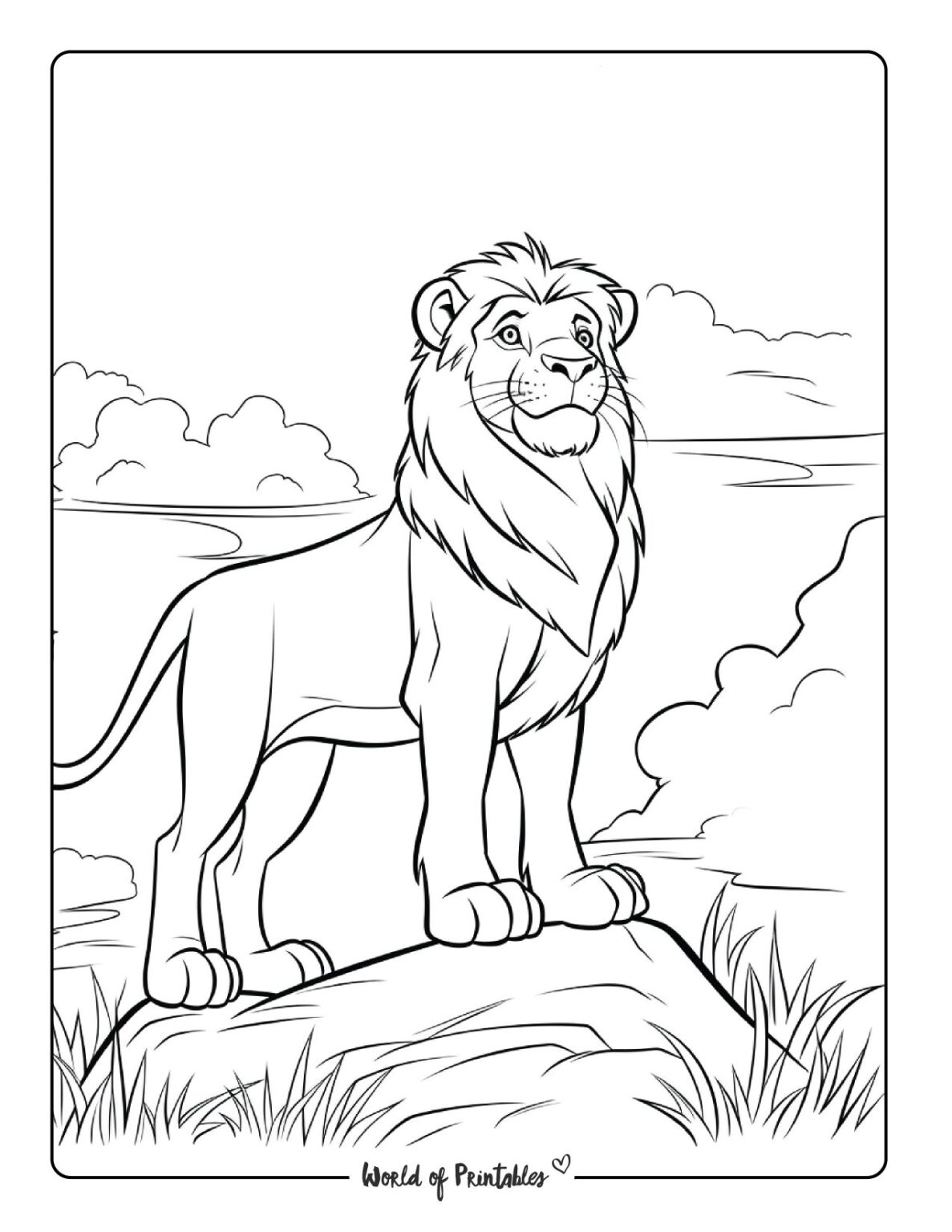 Lion Coloring Pages For Kids & Adults - World of Printables