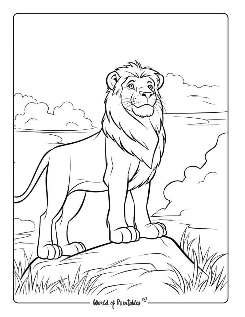 Lion Coloring Pages For Kids & Adults - World of Printables