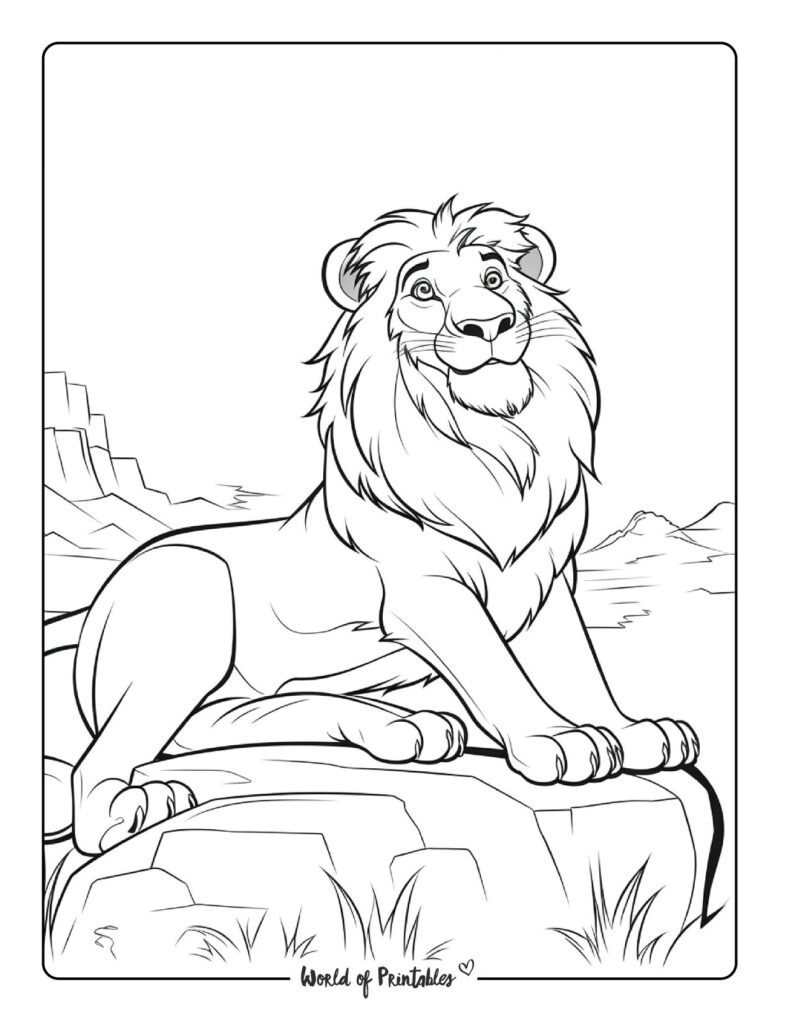 Lion Coloring Pages For Kids & Adults - World of Printables