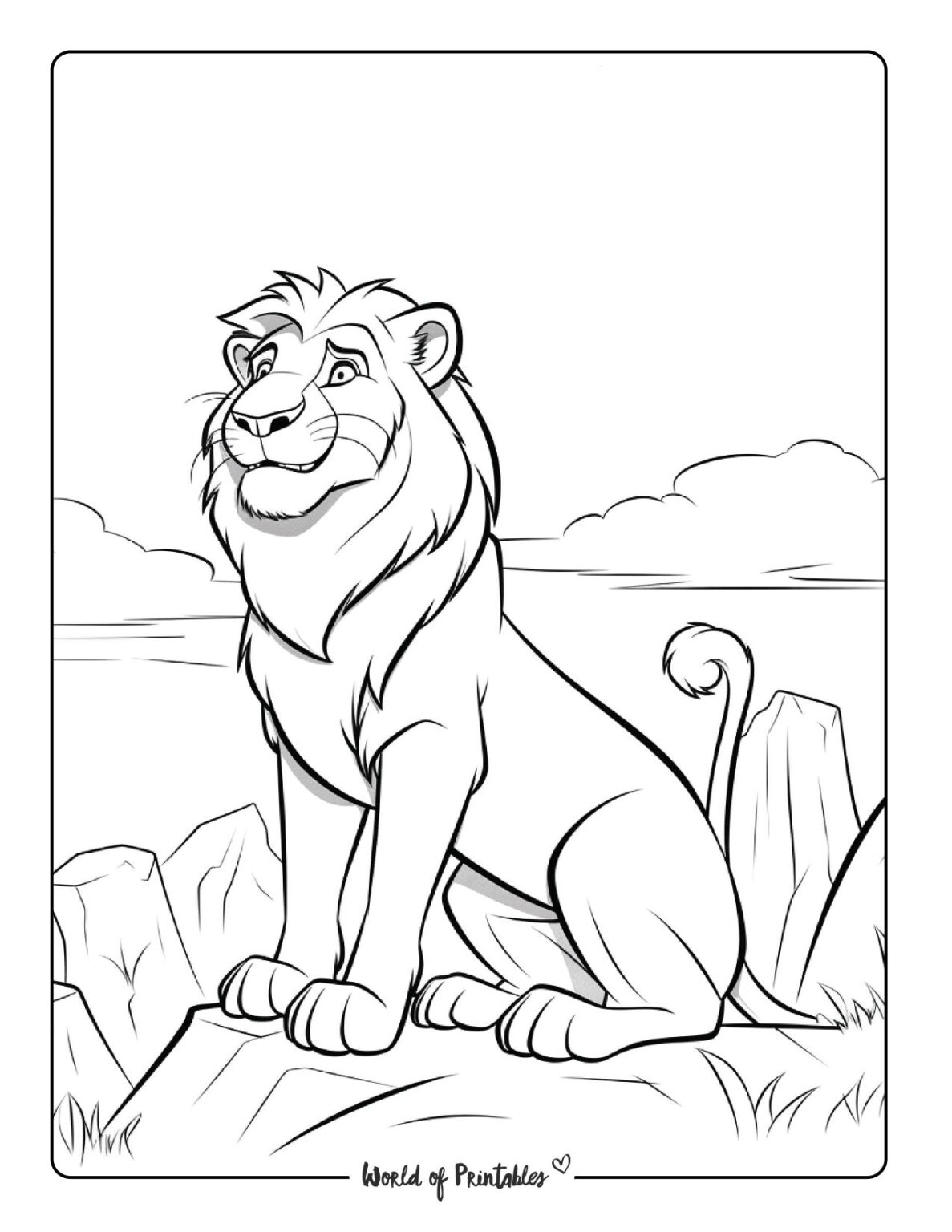 Lion Coloring Pages For Kids & Adults - World of Printables