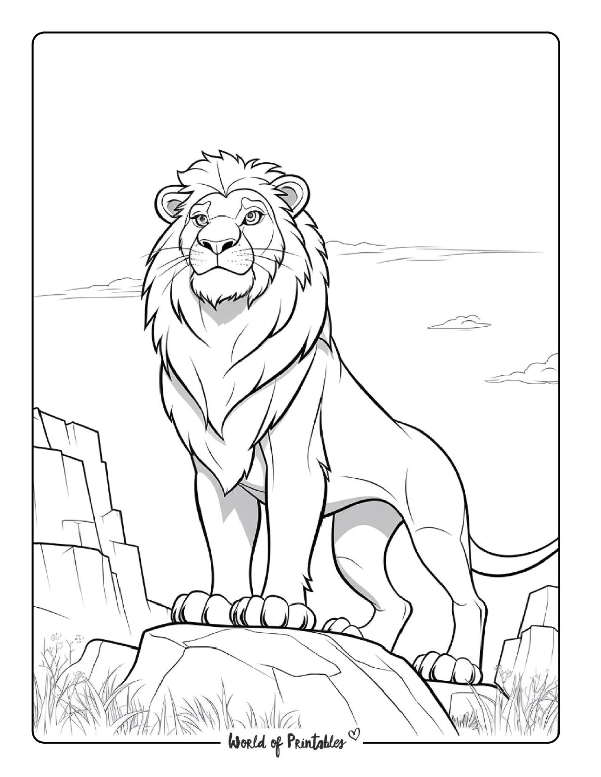 Lion Coloring Pages For Kids & Adults - World of Printables
