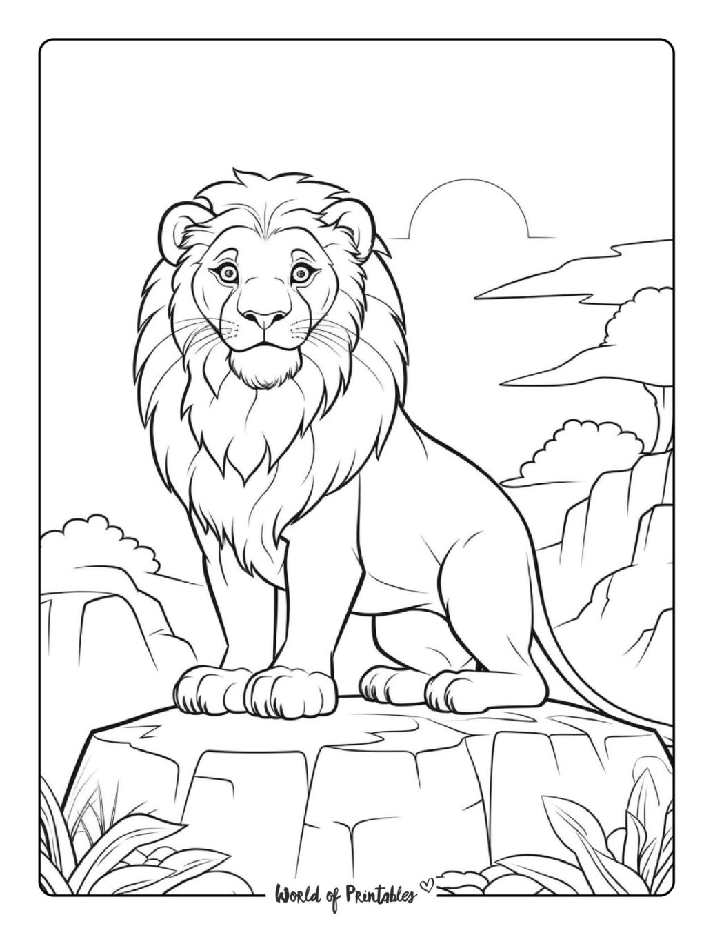 Lion Coloring Pages For Kids & Adults - World of Printables